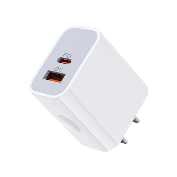 PD+QC-White-20W/-/-・Color:PD+QC-White-20W・PD20Wの急速充電アイフォン 充電器はPDポート最大20W・3Aの急速充電で、iPhone15を30分で60%充電でき、通常の充電器よりも3倍速くなります...