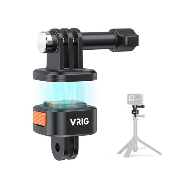 AC-13/-/AC-13・Color:AC-13・磁石式クイックリリースで瞬時装着強力磁気内蔵のマウントアダプターはGopro/DJI/Insta360カメラをワンタッチで着脱。ネジ締め不要で作業が格段に楽になり、磁力で確実に固定される、...