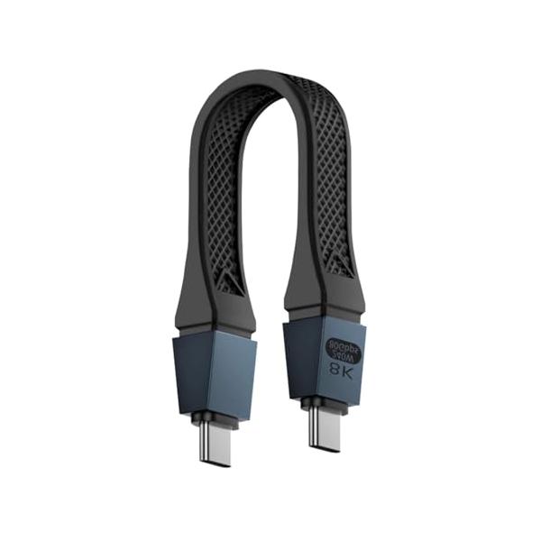 ブラックの80Gbps/5 inches/POY-000968・Color:ブラックの80Gbps・80Gbps高速転送:短いUSB C - USB Cケーブルは、80Gbpsの双方向データ転送、120Gbpsのビデオ帯域幅をサポートします...