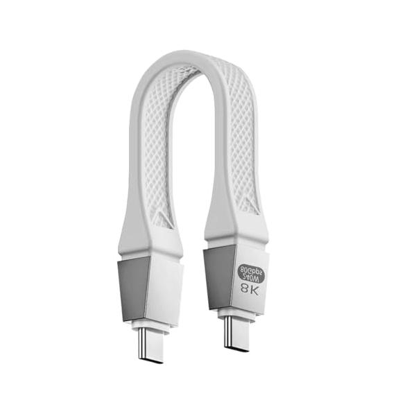 ホワイトの80Gbps/5 inches/TB5-SHORT・Color:ホワイトの80Gbps・80Gbps高速転送:短いUSB C - USB Cケーブルは、80Gbpsの双方向データ転送、120Gbpsのビデオ帯域幅をサポートします。...