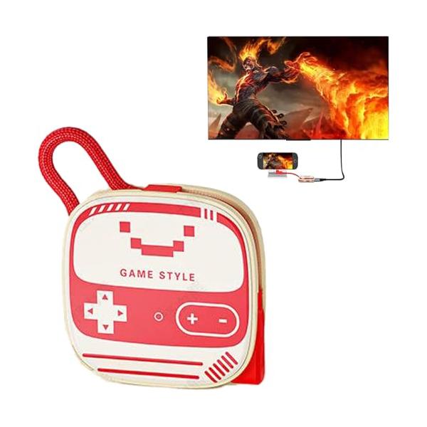 赤色とベージュ色/-/-・Color:赤色とベージュ色・3-in-1多機能Switch ドックSwitch 2「21.0.0」非対応！！！購入前に型番に注意してください Switch ドック= HDケーブル+ Type-cケーブル+ スイッ...