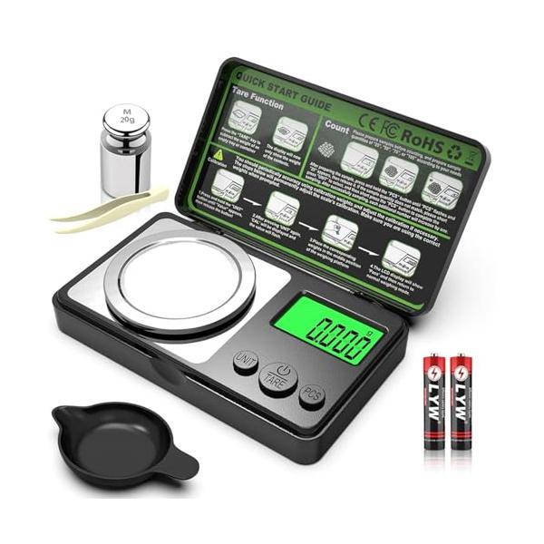 ブラック/20g×0.001g/-・Size:20g×0.001g・高精度:コンパクトで0.001gから20gまで測れます。高感度センサーで、精度が高いデジタルスケールです。コンパクト、収納に便利、使わない時も場所をとりません！・多機能搭載...
