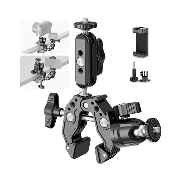 ボールヘッド付きスーパークランプ・ブラック  33000058・・Style:ボールヘッド付きスーパークランプ・平面/丸型表面用スーパークランプST58は直径0.6〜2.3/15〜60mmの物体、または厚さ2.2/55mmまでの平面をポール...