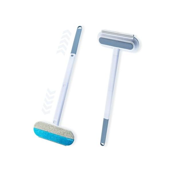 はいいろ/加長除毛ブラシ 60cm/M0318・Size:加長除毛ブラシ 60cm・パッケージ個数:1・長さ60cm 猫の毛取り ケモトリスイーパー らくらく抜け毛スティック は、かがまずに掃除できる60cmのロングハンドル仕様で、腰への負...