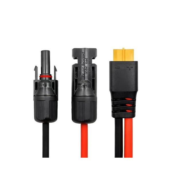 1M-/MC4 to XT60 1M/MC4-XT60-JP・Style:1M・高耐久設計と優れた性能 ソーラー充電ケーブルは、頑丈で耐久性の高い12AWG（4mm2）の銅線と二重PVCジャケットを採用しています。長さは約2メートルで、定格...