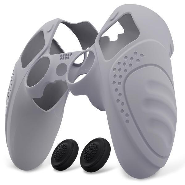 グレー/-/EHPFP011・Color:グレー・高品質なシリコンケースは、ps5 Edgeワイヤレスコントローラー用に特別に設計されています。様々なスタイルと色からでき、新しいコントローラーを保護します・滑り止めのシリコングリップスキンの...