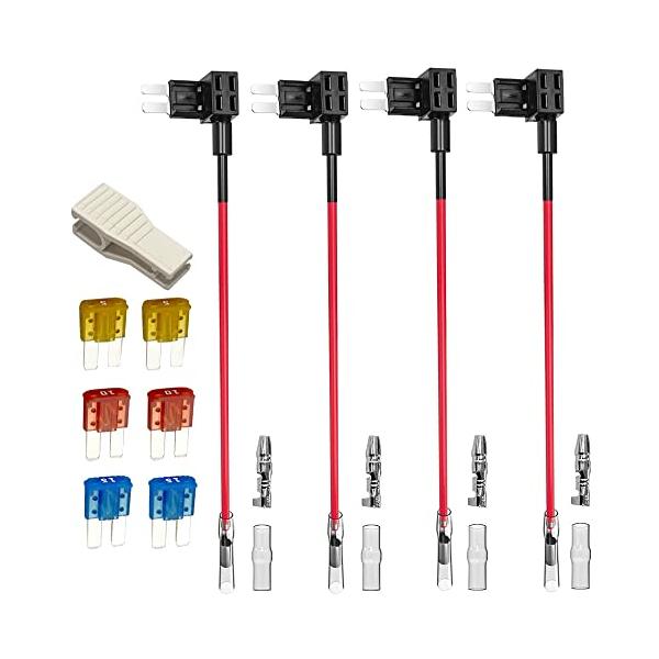 ・E352  ・・Color:E352・パッケージが含まれています：4個のマイクロ2ヒューズホルダー、1個ヒューズプラーと6個のマイクロ2ヒューズ（5A / 10A / 15A、各2個）。・該当するヒューズ：Micro 2ブレードがヒューズ...