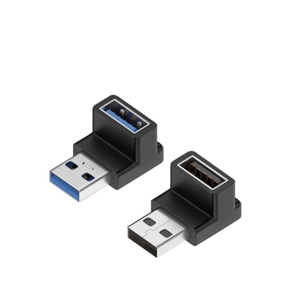 90度 上向き下向き/-/-・Color:90度 上向き下向き・1.90度USB Aアダプタは2種類セット90直角設計を採用し、スペースを確保するだけでなく、ケーブルの挿入を容易にし、ケーブルの曲がりや断線を効果的に防ぎ。USBポートの寿命...