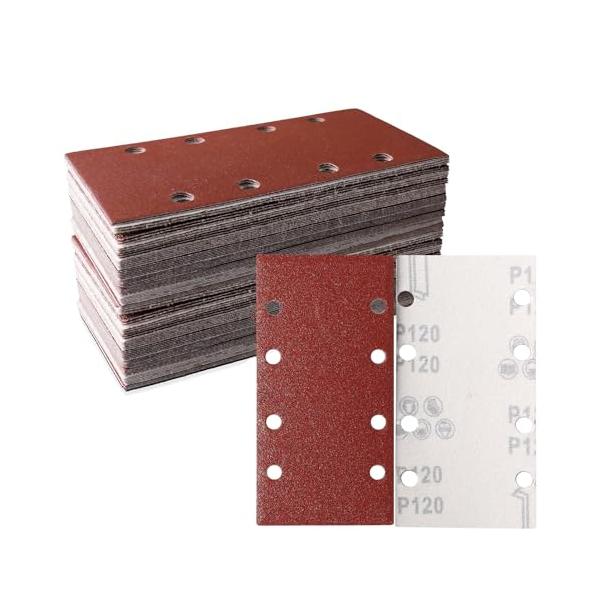 -/93x185mm/-・PatternName:長方形#120番 30枚・サンディングペーパー：93×185mmサンダーペーパーには，30枚　120番があり。 #40番60番 80番： 初期作業、亀裂と傷を研磨するために使用されま #12...