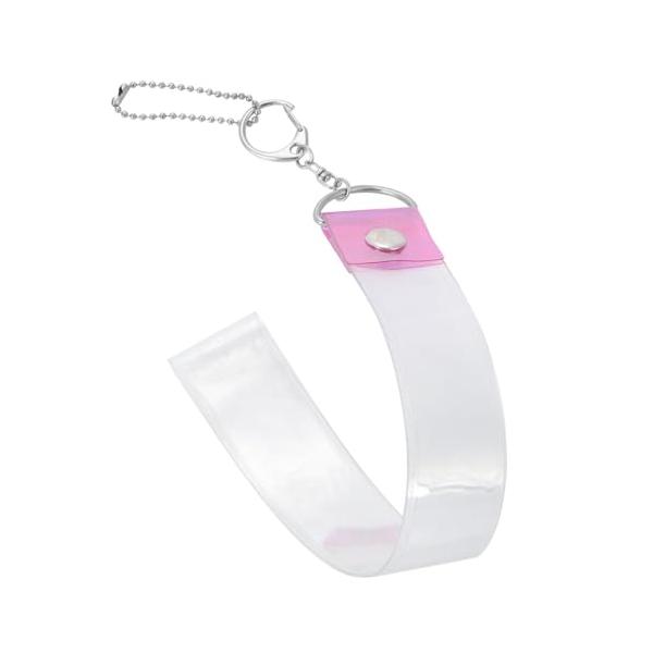 ピンク/-/-・Color:ピンク・ライブやコンサートの銀テープを可愛く簡単に収納できるキーホルダー！
