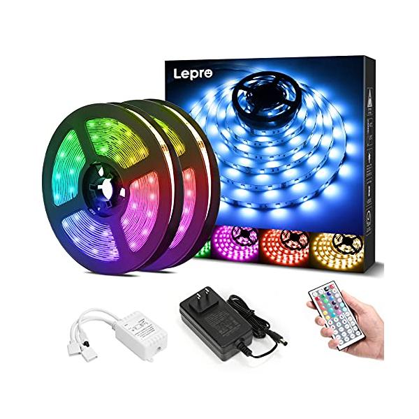 屋内用ブルーホワイト/15メートル/-・Size:15メートル・LEDの数が多くてより明るいです！15mの場合、ほかのメーカーはただ180個LEDが搭載され、暗くて耐久性が弱いです。Leproのledテープライトは、15mのLEDテープ基板...