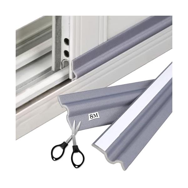 グレー/8m/-・Color:グレーSize:8m・?耐摩耗性ナイロン素材使用！高耐久・変形しにくい 高品質な隙間テープ登場！従来のゴム製隙間パッキングとは異なり、メッシュ裏地の粘着剤が2kgまでの荷重に耐えます。素材：ポリウレタン（伸縮発...