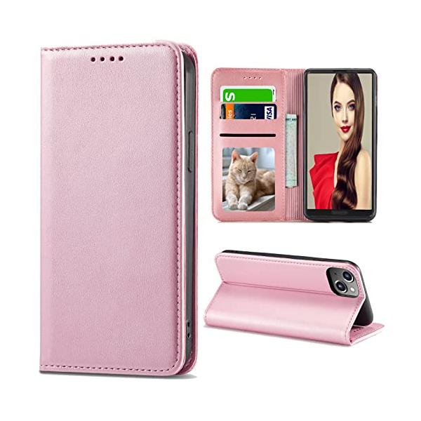 手帳型ゴールドピンク/For iPhone 13/For iPhone 13・Size:For iPhone 13Color:ゴールドピンク・対応機種: iPhone 13 用手帳型ケース (6.1 インチ対応）・?素材改良本商品の外部カバ...