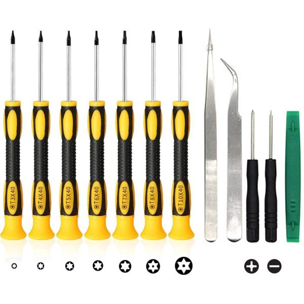 トルクスドライバーセット12本組・マルチカラー  ・・Style:トルクスドライバーセット12本組・設計トルクスドライバーのハンドルは人体工学に基づき、滑り止めグリップで、握りやすく、作業性抜群です。黄色いキャップが回転できて、修理と作業時...