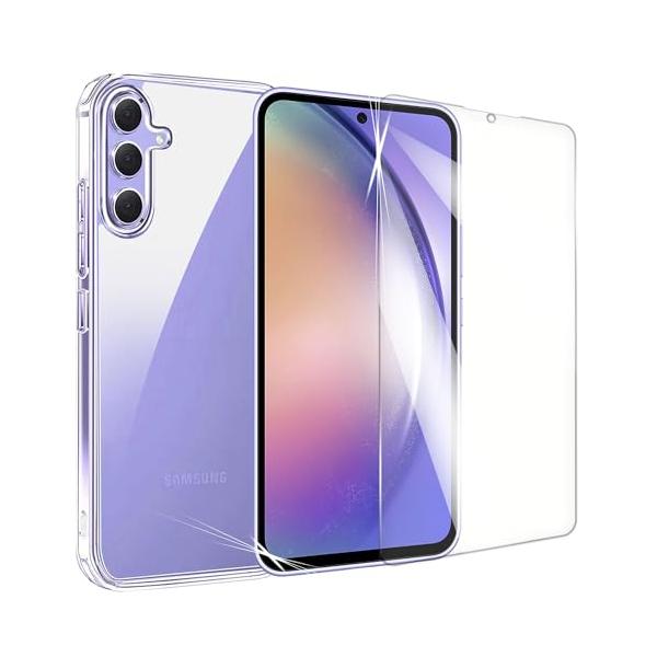 クリア/1+1Galaxy A54 5G/-・Size:1+1Galaxy A54 5G・1.対応機種：Galaxy A54 5G SC-53D / SCG21 専用 1枚ガラスフィルム+1枚透明 TPU ケース。ご購入前に必ず機種をご確認...