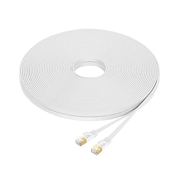 ホワイト/30m/-・Size:30mColor:ホワイト・超高速伝送速度FOSTO Cat 8ネットワークケーブル は、最大40Gbpsのデータ伝送速度と2000MHzの帯域幅をサポートします。cat8はcat 7   cat 6a   ...