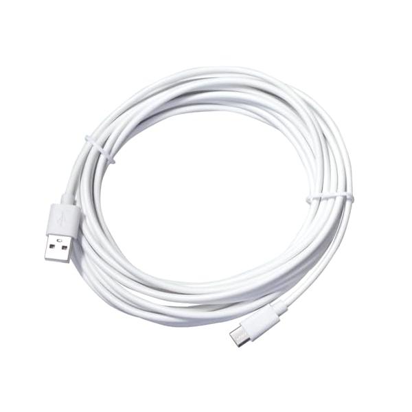 ホワイト/5m/-・USB端子: USB Type-C/USB Type-A・全長: 5m・給電・充電専用のデータの流れないUSBケーブルです。データ信号線が無いため、カメラの映像やPCのデータ・スマホのデータは流れません。・USB Typ...