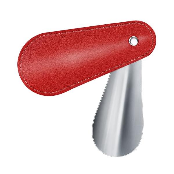 レッド/ミニ/-・Color:レッド・パッケージ個数:1・コンパクト靴べらサイズ：11.4×5×0.3cm、重さは30g。 バッグ・ポケットに入れたり、ミニ靴べらはバッグの中に入れてもスペースを取らないので、日常的に持ち歩くのにとても便利で...