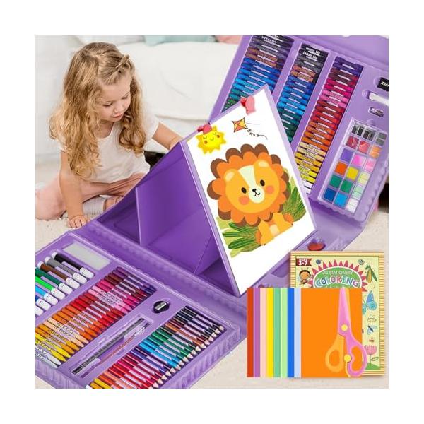 教育的なアートセットパープル/10 cm x 10 cm x 8 cm/F1VT-208・Color:パープル・???鮮やかな色がはっきり描けます今まで市場では発色ない、折りやすい、定着性弱い素材に使用しているメーカーがたくさんあります。不...