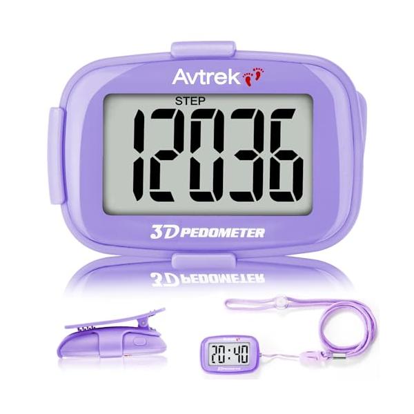 パープル/-/-・Color:パープル・使いやすい: シンプルで独立した歩数計。電源を入れるだけですぐに使えます。使いやすいインターフェースを備えており、スマートフォンを充電したりアプリをロードしたりする必要はありません。 Bluetoot...