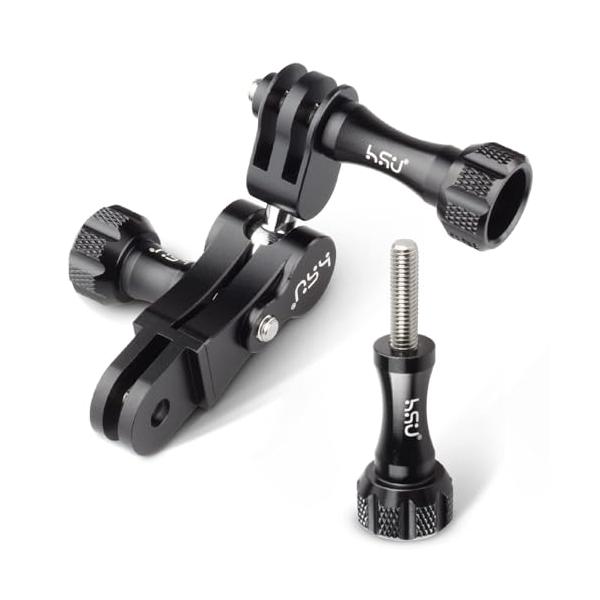 ブラック/360度回転　アームコネクター/-・パッケージ個数:1・通用性：全てのGoPro規格を利用してるアクションカメラやアクセサリーに通用します。・微調整：このgopro 延長マウントは360回転、前後180度回転、撮影の方向を正確に調...