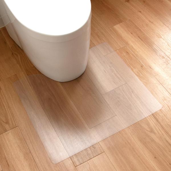 トイレマットクリア/55×60cm/4548622587715・Size:55×60cmStyle:トイレマット・パッケージ個数:1・拭いてお手入れするタイプのトイレマット・PVC・透明トイレマット・カット・サイズ：55×60cm