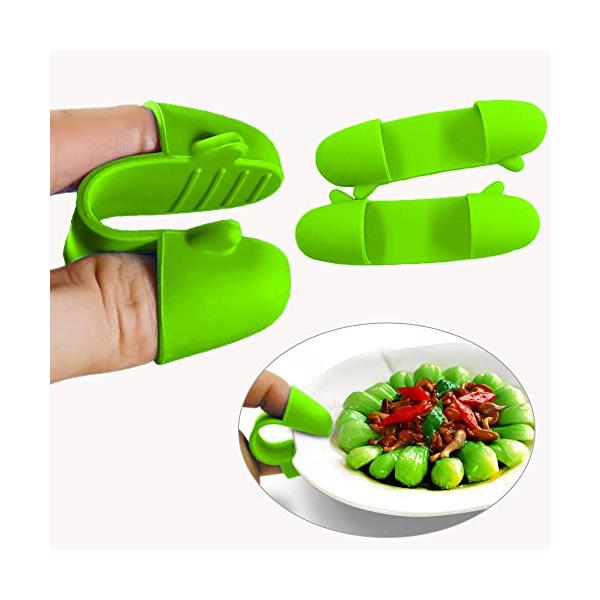 2個セット グリーン/-/-・Color:2個セット グリーン・商品仕様 商品サイズ：9*2.5*1.5cm 材質：耐熱 耐冷シリコン パッケージ内容：ミトン×2個 (6種類のカラーバリエーションからお選びいただけます。)・はコンパクトでち...