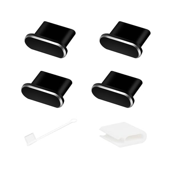 ブラック/-/-・Color:ブラック・対応iPhone 15/16シリーズ対応iPhone 15/16 Plus Pro Max コネクタ接続口（メス）を保護します、 USB Type-C 口（オス）用保護カバー 防塵防止、ダストプラグホ...