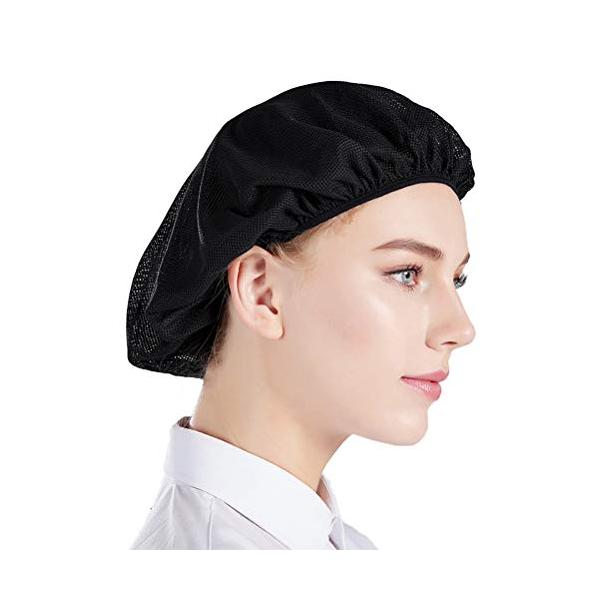 カジュアル。ブラック/Free Size/Chef Hat・Color:ブラック・素材：ポリエステルと綿；柔らかで繊細なメッシュ素材で出来上がって素敵な触感が与えてくれます。・サイズ：ワンサイズ；ゴム付きでサイズを調節できます；またストレッ...