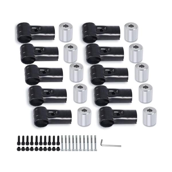 -/10個セット＆メタルジョイント/-・Size:10個セット＆メタルジョイント・パッケージ個数:1・適合車種：N-VAN、エブリイDA17系、NV350、ハイエース、ハイゼットカーゴ、ハスラー、キャラバン、など。・仕様：アルミパイプの直径...