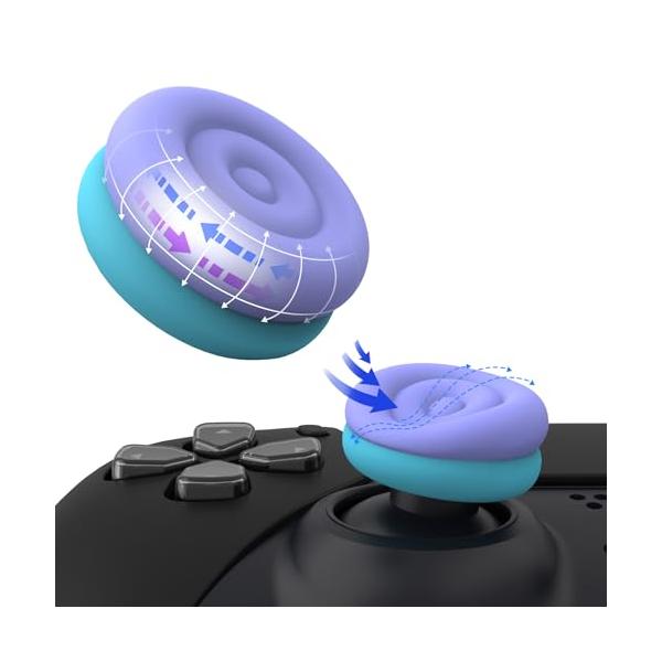 ライトパープル＆アクアブルー/Circle Texture Design/-・Color:ライトパープル＆アクアブルー・パッケージ個数:1・性：ps5に適合、ps4と互換性あり、Xbox シリーズ X/S&amp;Xbox One&amp;...