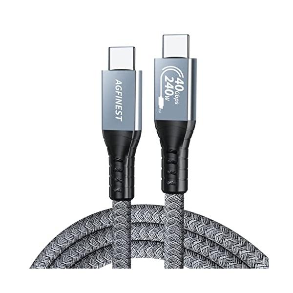 I字型-/0.5M/-・Size:0.5MStyle:I字型・[240Wの最先端急速充電技術] この240W USB4ケーブルは、最新のPower Delivery充電技術でUSB-Cデバイス（ノートパソコン、タブレット、スマホなど）を充電...