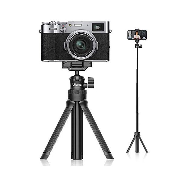 自撮り棒/-/-・パッケージ個数:1・幅広い互換性：カメラとアクションカメラをつなぐ1/4ネジ穴付き。また、三脚とスマホホルダーは一体型(スマホホルダーサイズ5.8-10cm)となっており、使い勝手も抜群です。カメラの取り付け方は、メイン画...