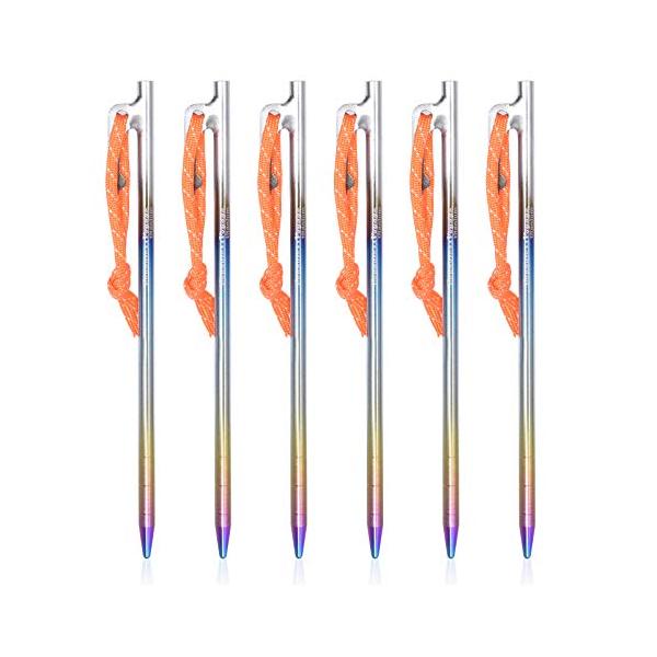 頑丈防錆耐腐食耐久軽量ポータブル焼き色 [20CM] 6本セット/-/F-Ti401516P40・Color:焼き色 [20CM] 6本セット・商品詳細 材質：チタン合金 ・サイズ：長さ20cm x 直径7mm・重量(約)：36g/本・セッ...