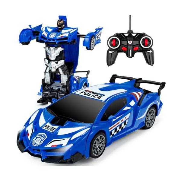 ブルーＸ白ダークブルー/-/-・Color:ダークブルー・『ロボットに変換できる』このおもちゃはRCカーだけでなく、多機能ロボットおもちゃでもあります。40mHz赤外線リモコンを操作して、1つのボタンでラジコンカーはロボットに変身できます！...