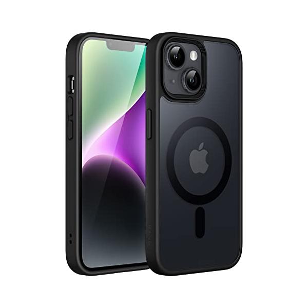 ブラック/iPhone 14 6.1インチ/3970・Color:ブラック・[超マグネット吸着] 磁力で充電器に強力吸着。一度スナップすると、決して滑ることはありません。ウォレット、リングホルダー、パワー バンクなど、すべてのMagSafe...
