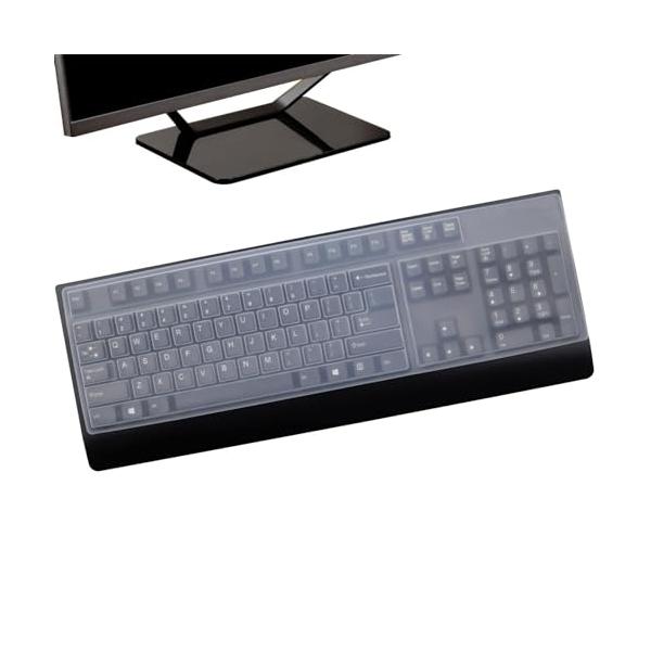 クリア/デスクトップ（2）/-・Size:デスクトップ（2）・対応機種デスクトップ PC キーボード プロテクター(445x140mm) 機種で使，精確フィット，キーボートにズレなくピッタリとフィットします。・高品質シリコーン材質環境に優し...