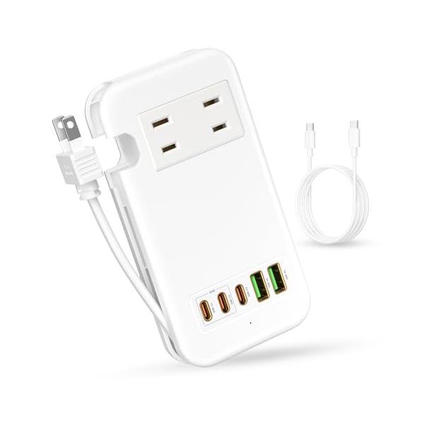 ３つUSB-Cポート＋２つUSB-Aポート・ホワイト-/-/SC-T310・Style:３つUSB-Cポート＋２つUSB-Aポート・ホワイト・１台７役な電源タップ・単USB-CポートでPD65W急速充電を実現今回の電源タップは従来のAC充電...