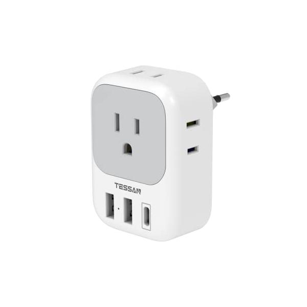EU-USB-C・ホワイト  TS-161-EU-C・Cタイプ変換プラグCタイププラグを採用するマルチ変換プラグです。韓国、イタリア、フランス、スペイン、ドイツ、スイス、オランダ、ロシア、スウェーデン、ノルウェー、デンマーク、フィンランド、...