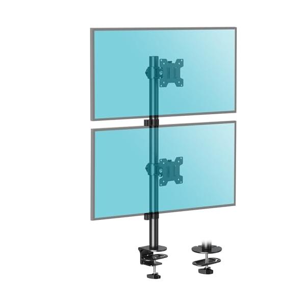 メタリック/-/-・対応モニター液晶モニターを2台設置できるロングポールタイプのPCモニタースタンドです。耐荷重はそれぞれ8kgまで、13〜32インチのディスプレイに対応。準拠のVESA規格は75mm/100mm。（製品について何か質問、ま...