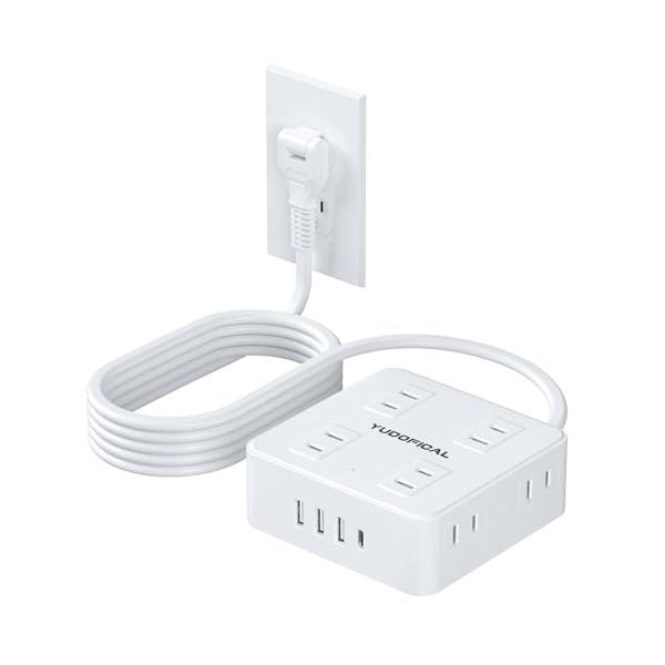 ホワイト/-/ZYC13-W・Color:ホワイト・??12 in 1多機能電源タップAC差込口8個＋USB-A 3個＋Type-C 1個、合計12ポート搭載。この電源タップはスマホ・タブレットから家電まで12台の機器で同時に充電。最大15...