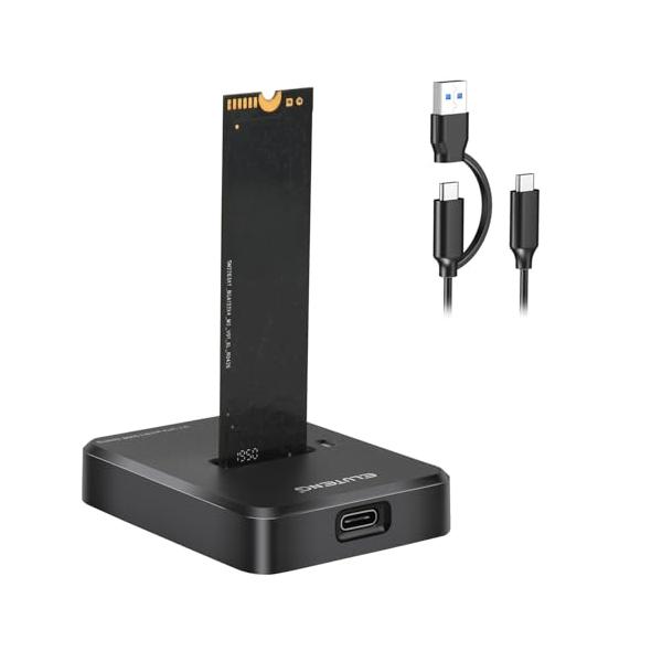 黒/-/-・M.2 NVMeとNGFF(SATA)に対応ELUTENG NGFF/NVMe両対応 SSDドッキングステーションは、2230/2242/2260/2280mmサイズのM.2 NVMeとNGFF(SATA)に対応します。NVMe...