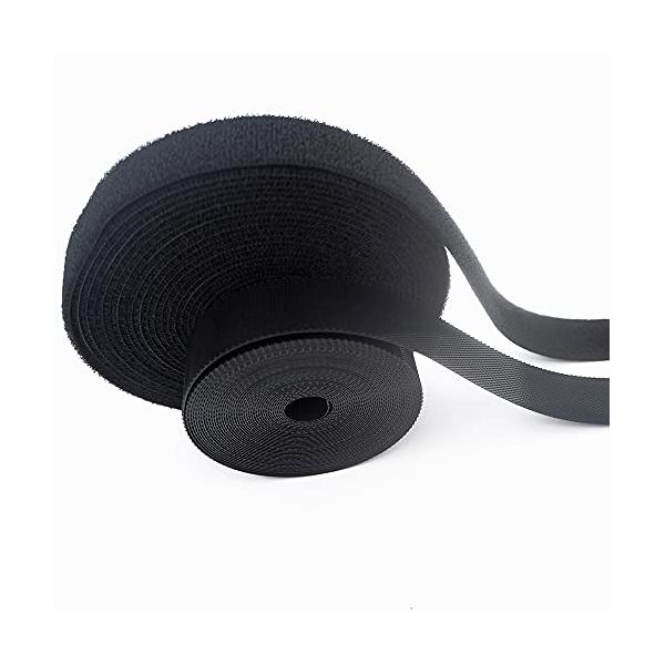 ブラック/10mm/-・Size:10mmColor:ブラック・★ ベルクロ 素材 ：プラスチック＆防水ナイロン。ソフトな感触のマジックテープです。カラー：ブラック。サイズ:長さ約5m、幅1cm。・★使用方法: 裏ゴムなし、縫いつけタイプで...