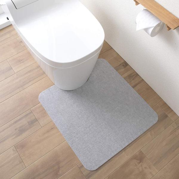 薄手タイプライトグレー/55×60×0.4cm/PF-104・Color:ライトグレー・パッケージ個数:1・置くだけで、ずれない吸着タイプのトイレマットです。薄手タイプで、段差を感じない薄手タイプですので、マットにつまずいたり、引っかかった...