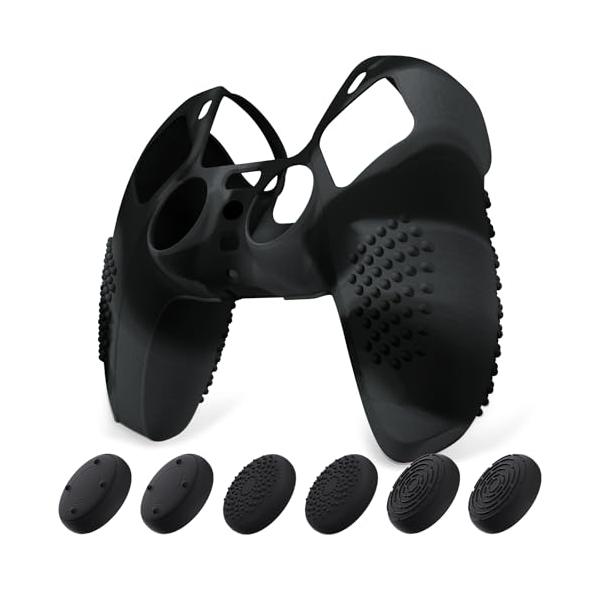 濃いグレーやブラック/-/TDPF037・Color:濃いグレーやブラック・パッケージ個数:1・ps5コントローラー対応用に特別に設計された良質なシリコンケースカバーです。様々なデザインとカラーができ、コントローラーをおしゃれに保護します。...