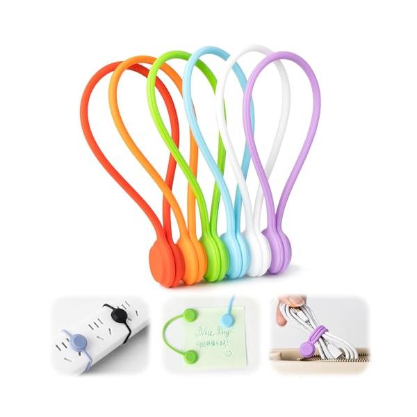 虹色・Lサイズ/6個入り/-・Color:虹色・LサイズSize:6個入り・パッケージ個数:1・磁力アップ・配線収納大正解ケーブルクリップは、両端に強力な磁石が内蔵されており、引っ付けるだけで、散らかったケーブルをすっきりまとめることができ...