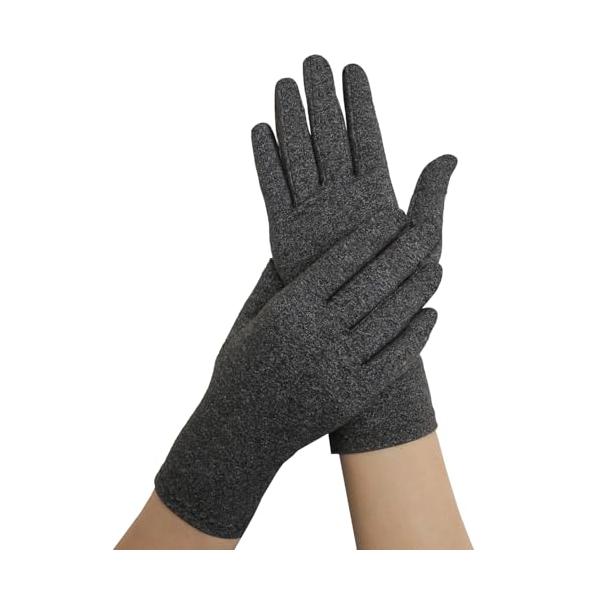 グレー/L/Fingered Arthritis Compression Gloves・Color:グレーSize:L・医師による開発：腱鞘炎やばね指など、手のしびれや違和感でお悩みの方へ。Dr. Arthritisの着圧手袋は、手指の関節...