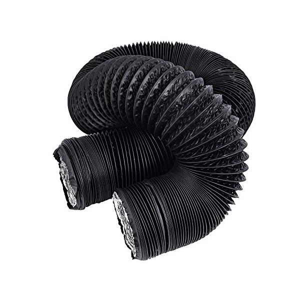 ・ブラック 100mm-5m ・・Size:100mm-5m・?ダクトホースサイズ：Φ100mm-5m、材質: PVC+PET+アルミ箔＋鋼線、使用温度範囲：-30℃-150℃、おすすめ長期使用温度範囲：-10℃-100℃、ダクトファンの騒...