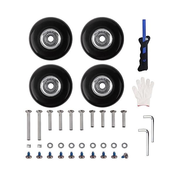 マルチカラー/45mm*18mm/-・Size:45mm*18mm・修理キット内容：1 *ノコギリ、1*手袋、2*六角レンチ 、4*キャスター（直径45ｍｍ）、 10*ボルト（車軸30mm*4、35mm*4、60ｍｍ*2）、10*ネジ、8*...