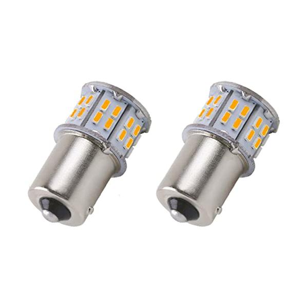 ・イエローアンバー S25 P21W ピン角 150度 2個セット ・・Size:S25 P21W ピン角 150度 2個セット・製品情報：S25 LED ウィンカーランプ、S25シングル 150度ピン BAU15S、発光色：イエロー/アン...